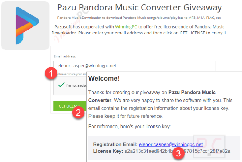 Pazu Pandora Music Converter License Key Free