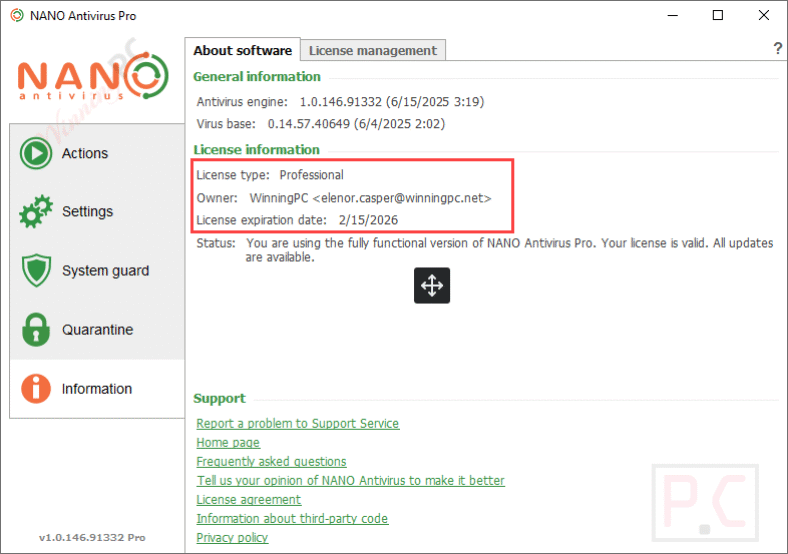 NANO Antivirus Pro Giveaway License Code Free Download