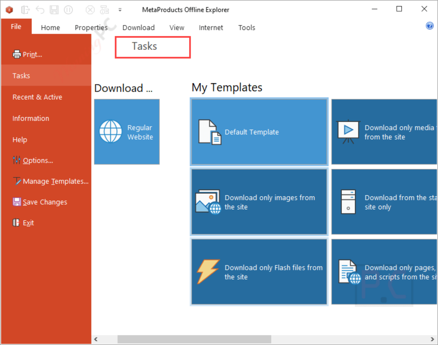 MetaProducts Offline Explorer