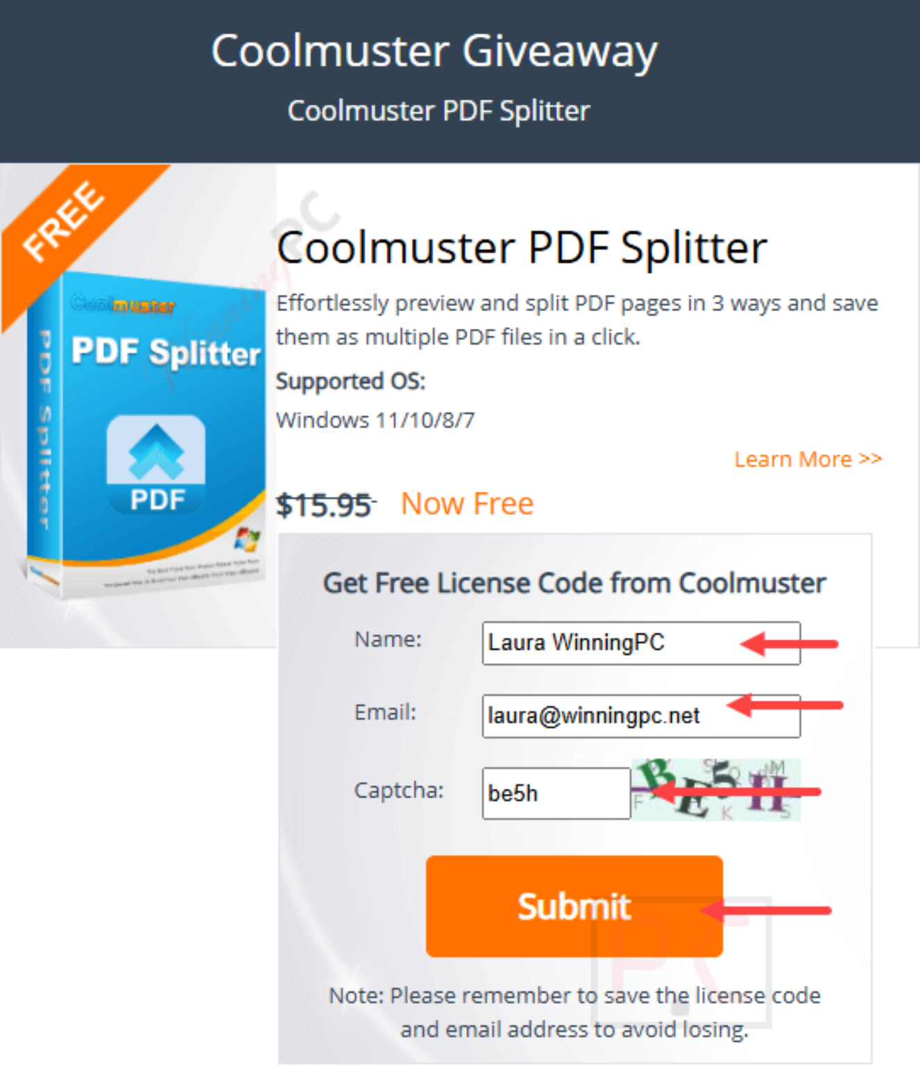 Coolmuster PDF Splitter Giveaway 1-Year License Key Free