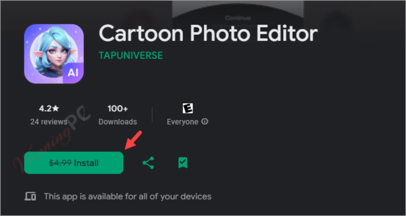Cartoon Photo Editor for Android Giveaway Download