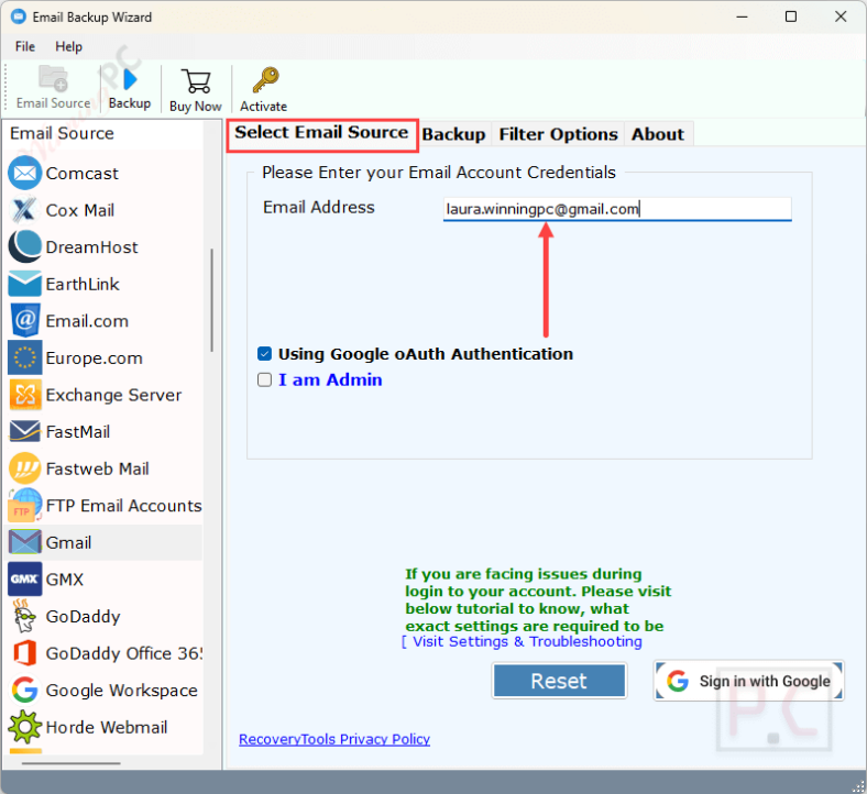 RecoveryTools Email Backup Wizard 25% Coupon Codes 2026