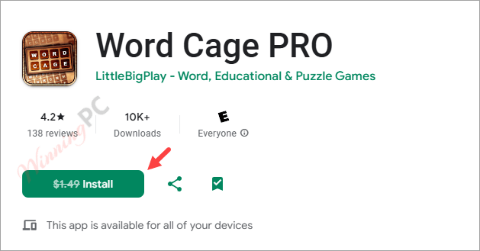 Word Cage PRO App for Android Giveaway Download