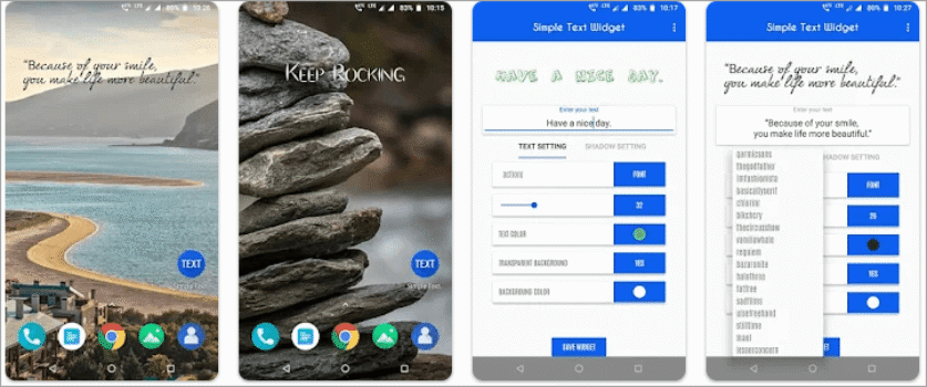Android App Giveaway: Simple text widget Free Download