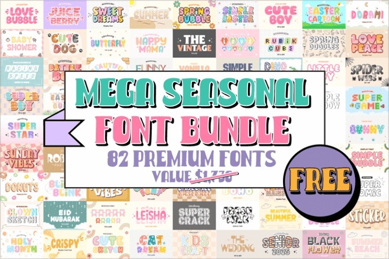 Giveaway: The Mega Seasonal Font Bundle Download Free 2025