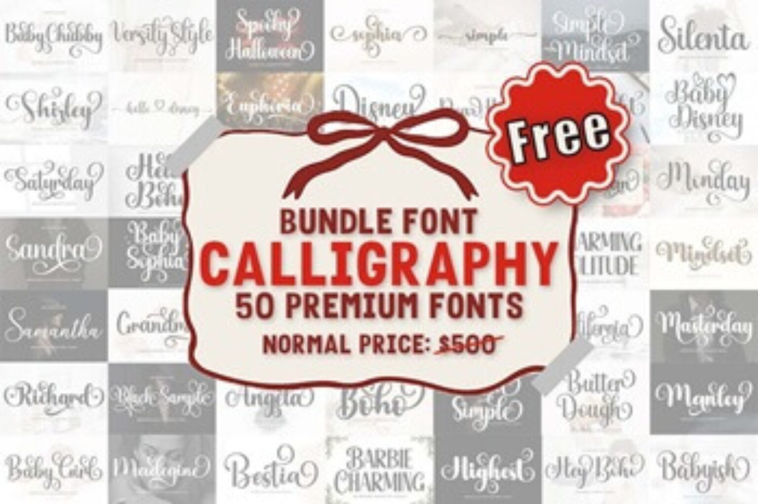 Calligraphy Font Bundle Giveaway Download for Free