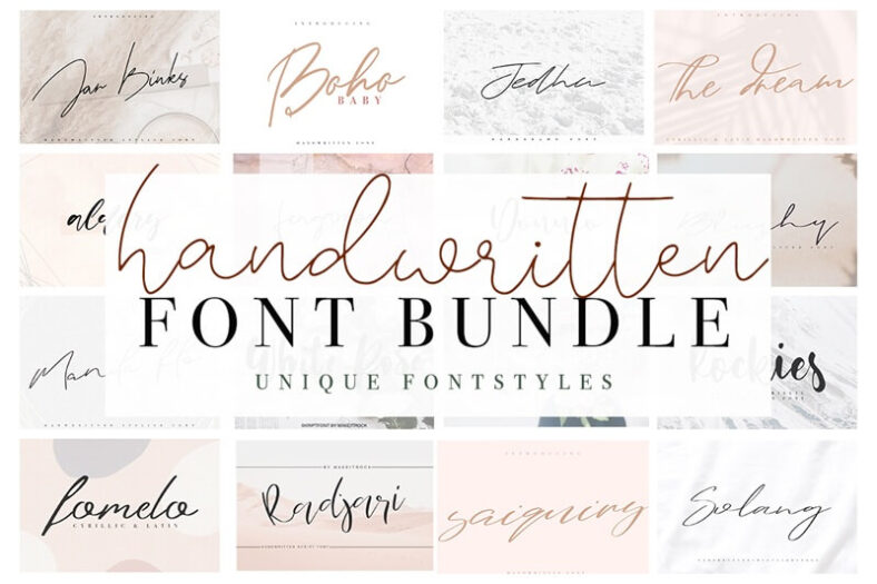 Handwritten Font Bundle Giveaway Download for Free