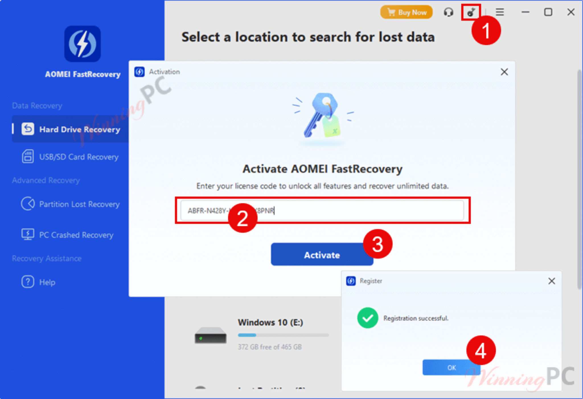 AOMEI FastRecovery License Key Free Download (1 Year)